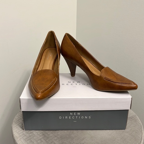 new directions | Shoes | New Directions Brown Natalia Closedtoe Heeled ...